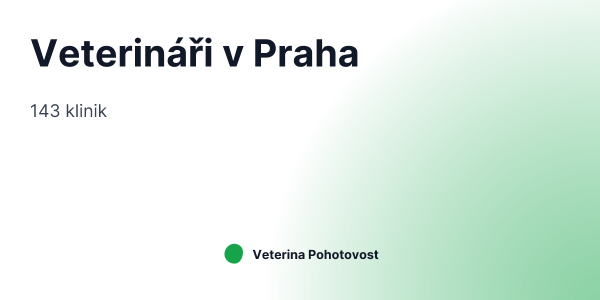 Veterina Praha – Veterinární kliniky a pohotovosti – Veterina Pohotovost