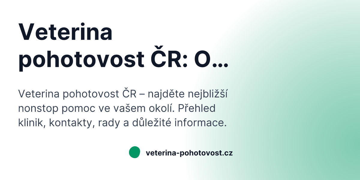 Veterina MVDr. Štěpánka Illková Únanov - Veterinární klinika